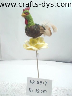 Handmade cock,Size:h:28cm,High quality with competitive price,Easter Ornaments and gifts
