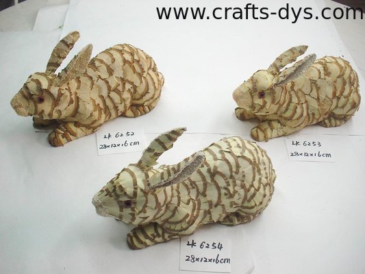 Handmade easter rubbit,easter day decoration,gifts,ornaments,nature grass made