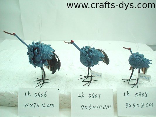 2018 new Handmade ostrich,Bark, branches and grasses made,holiday gifts ornaments and home decoration