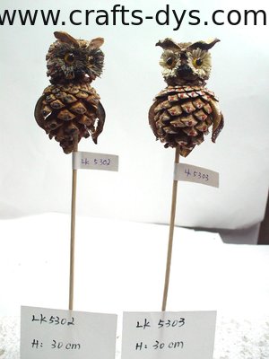 Handmade owl,Length:29.5cm,bark and grass easter day’s gifts and garden ornament