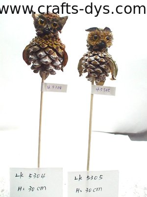 Handmade owl,Length:29.5cm,bark and grass easter day’s gifts and garden ornament