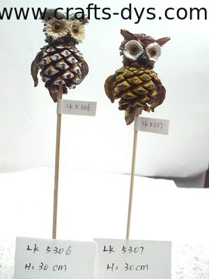 Handmade owl,Length:29.5cm,bark and grass easter day’s gifts and garden ornament