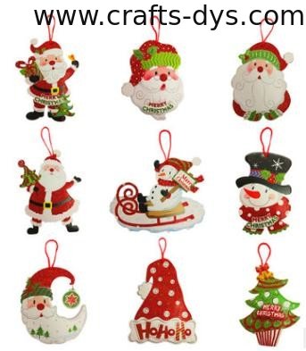 Christmas decorations paper card welcome door window ornaments hung on Santa snowman was hanger