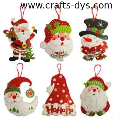 Christmas decorations paper card welcome door window ornaments hung on Santa snowman was hanger