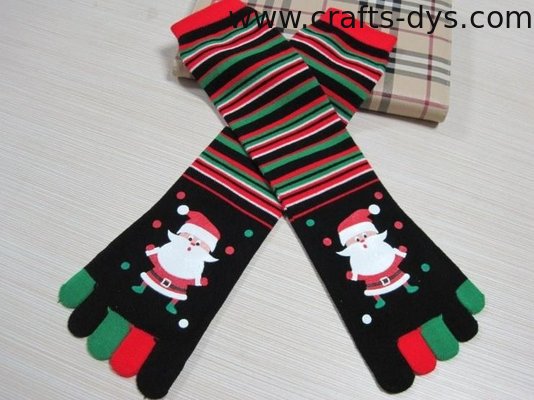 Christmas decoration ornaments gifts,Christmas tree  stockings, five fingers socks, animated cartoon style