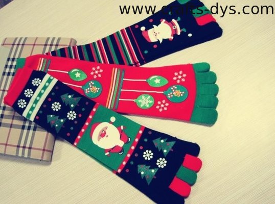 Christmas decoration ornaments gifts,Christmas tree  stockings, five fingers socks, animated cartoon style