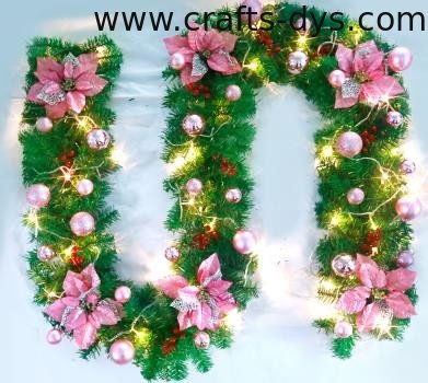 Christmas decorations  wreath door act the role of cane wreaths hanging loop window medallion set decoration supplies