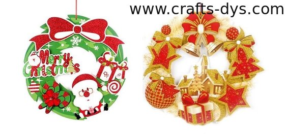 Christmas decorations paper card welcome door window ornaments hung on Santa snowman was hanger
