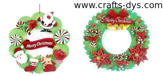 Christmas decorations paper card welcome door window ornaments hung on Santa snowman was hanger