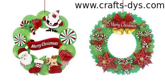 Christmas decorations paper card welcome door window ornaments hung on Santa snowman was hanger