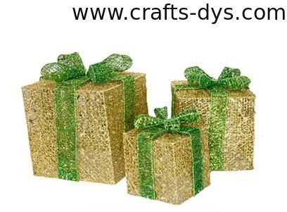 Christmas decorations, wrought iron box, bowknot Christmas gift box window set decoration supplies