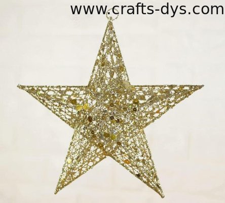 Wrought iron hollow three-dimensional pentagram Christmas decoration stores hotel opening condole top wedding layout