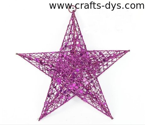 Wrought iron hollow three-dimensional pentagram Christmas decoration stores hotel opening condole top wedding layout