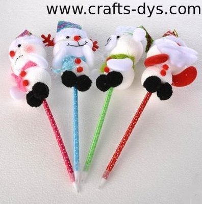 Christmas gift Santa Claus, snowman pen Big head doll ballpoint pen Interesting gifts for children