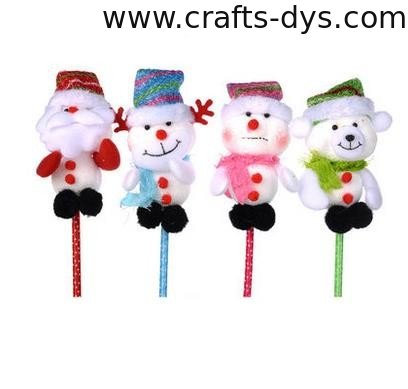 Christmas gift Santa Claus, snowman pen Big head doll ballpoint pen Interesting gifts for children