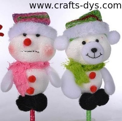 Christmas gift Santa Claus, snowman pen Big head doll ballpoint pen Interesting gifts for children