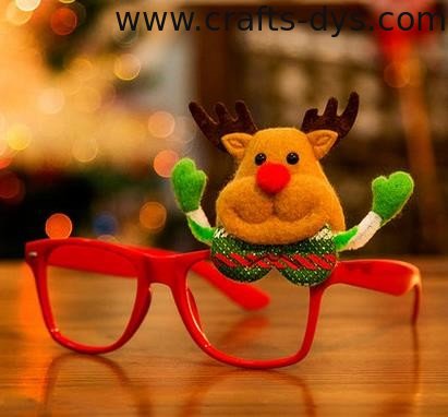Christmas decorations adult children toy Santa snowman antlers glasses frameless cartoon glasses frame