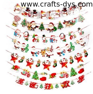 Pull the rope of flag  colorful flag,Christmas decorations,The festive scene layout paper hanging flags