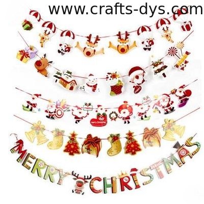 Pull the rope of flag  colorful flag,Christmas decorations,The festive scene layout paper hanging flags
