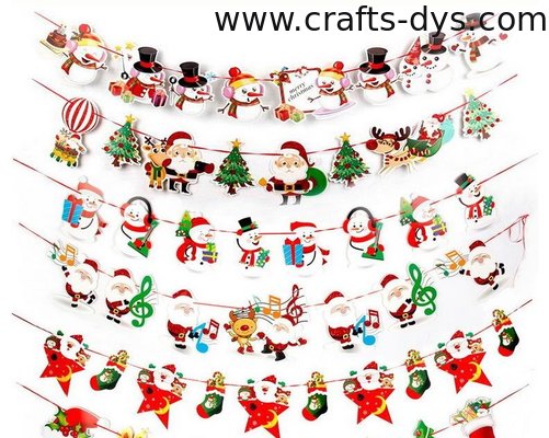 Pull the rope of flag  colorful flag,Christmas decorations,The festive scene layout paper hanging flags