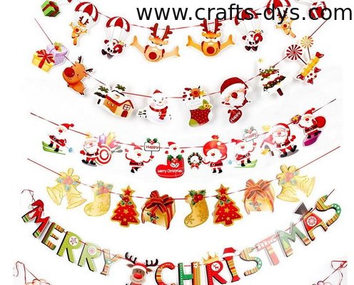Pull the rope of flag  colorful flag,Christmas decorations,The festive scene layout paper hanging flags