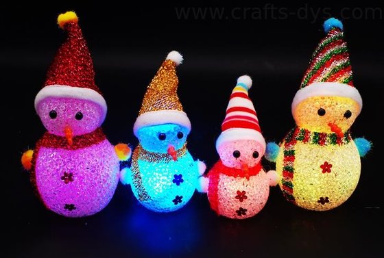 Christmas acrylic  glowing snowman,Flash Santa Claus, Christmas small gifts furnishing articles children's toys