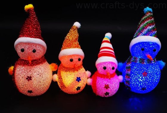 Christmas acrylic  glowing snowman,Flash Santa Claus, Christmas small gifts furnishing articles children's toys