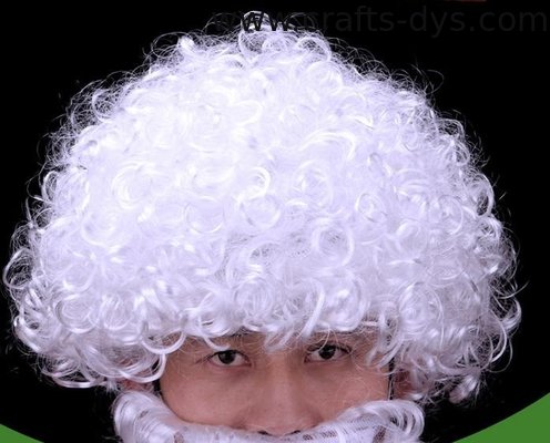 Santa Claus beard, hair net,white beard, wig hairdos, Christmas supplies, santas Santa beard wig length model