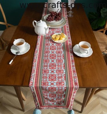 Table flag，Nordic light much wind embroidery table flag square tablecloth restaurant dining table cloth creative persona