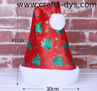 Christmas decorations Christmas hat belt design decorative pattern non-woven adult luminous Christmas hat children gifts