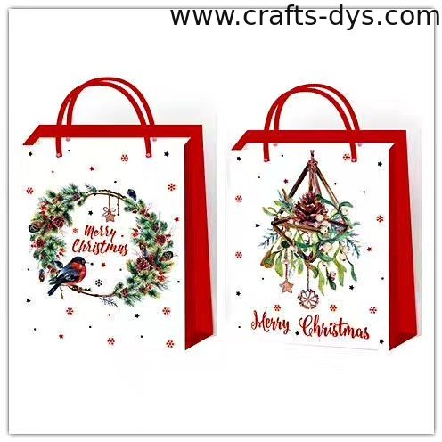 Christmas paper bag, gift bags, Kraft paper shopping bags of Christmas,Paper bag of wine，Valentine's day gifcarrier bags