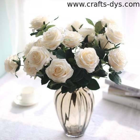 Ten head of French rose silk flowers，simulation flowers,dried flowers,wedding decorations,grass flocarnation soap flower