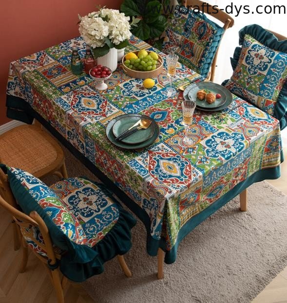 Vintage tablecloth,table cover cloth,tablecloth，Polyester fiber cloth, table cloth，tea table cloth，polyester product，