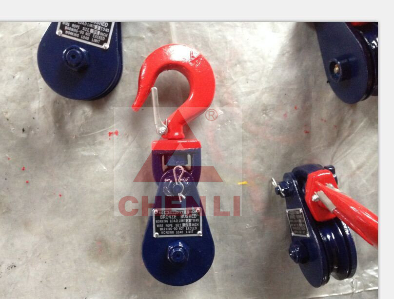 light type champion type snatch block with hook,H418