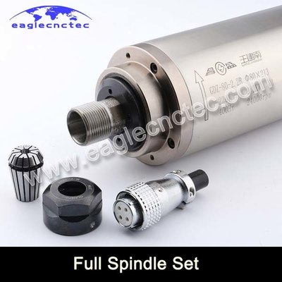 2.2KW Water Cooled Spindle GDZ-80-2.2/GDZ-100-3.0 CNC Router Spindle High Speed Electric Spindle For Sale