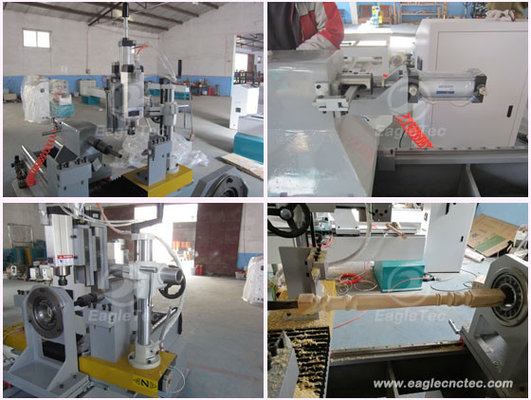 CNC Wood Turning Lathe Machine with One Axis Two Blades and Gymbals Spindle
