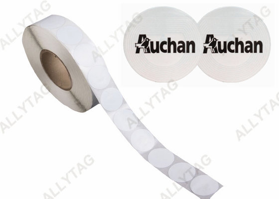 Round Printing Anti Theft Security Labels , RF Sticker Labels Thermal Paper Material