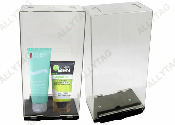 Reusable Clear EAS Safer Box For Cosmetics , Big Size Alarming Anti Theft Box