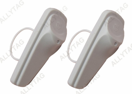 White EAS AM 58KHz Lanyard Security Tag For Supermarket Anti Shopliting