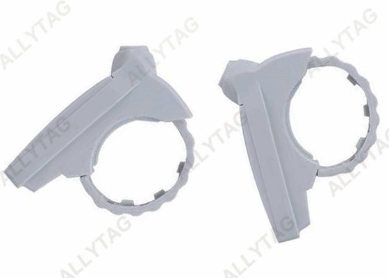 White Color Bottle Security Tags Anti Theft , Tooth Buckle Bottle Lock Tag