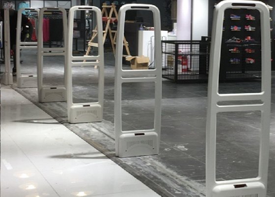 Flame Retardent HIPS EAS Security System For Retail Store Entrance White / Grey Color