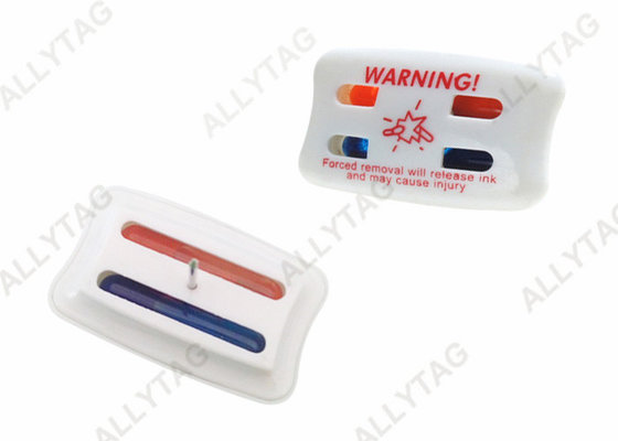 Clothing Stores Ink Security Tag 43 X 27mm With Red / Blue Color