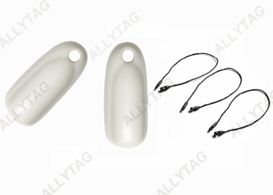 AM 58KHz EAS Jewelry Tag Security Alarm For Bracelet Anti Lost White Color