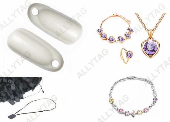 AM 58KHz EAS Jewelry Tag Security Alarm For Bracelet Anti Lost White Color