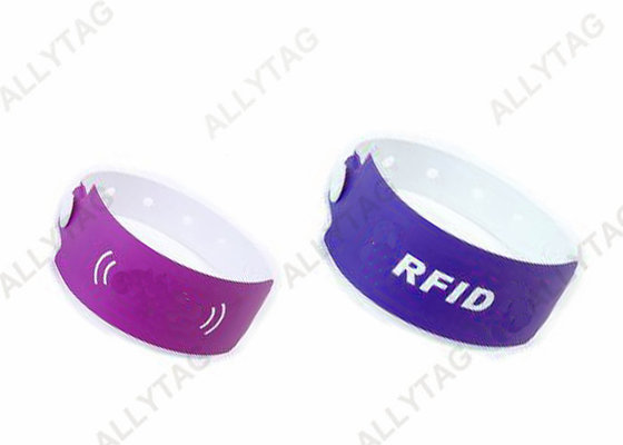 Customized Disposable UHF RFID Wristband PVC Coating Material For Hospital Tracing