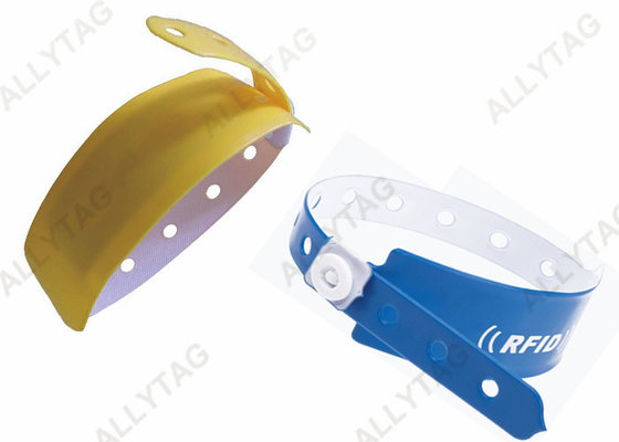 Customized Disposable UHF RFID Wristband PVC Coating Material For Hospital Tracing