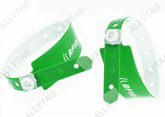 Customized Disposable UHF RFID Wristband PVC Coating Material For Hospital Tracing