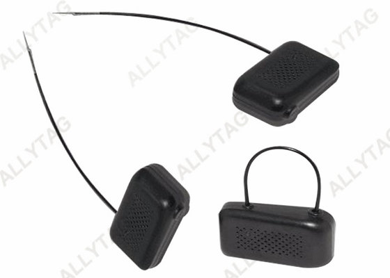 Store Security Lanyard Cable Tags AM / RF Cable Lock For Luxury Retail Items Black