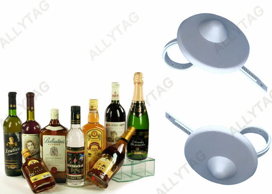 RF Plastic Belt Strap Hard Security Tags For Liquor Bottles 50mm Diameter