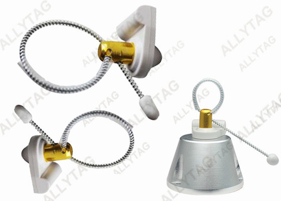 Stainless Steel Cable Lanyard Bottle Security Tags / AM 58Khz Wine Anti Theft Hard Tag